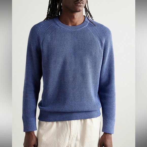 NN07 | Sweaters | Nn7 Jacobo 6470 Ribbed Cotton Sweater Blue | Poshmark
